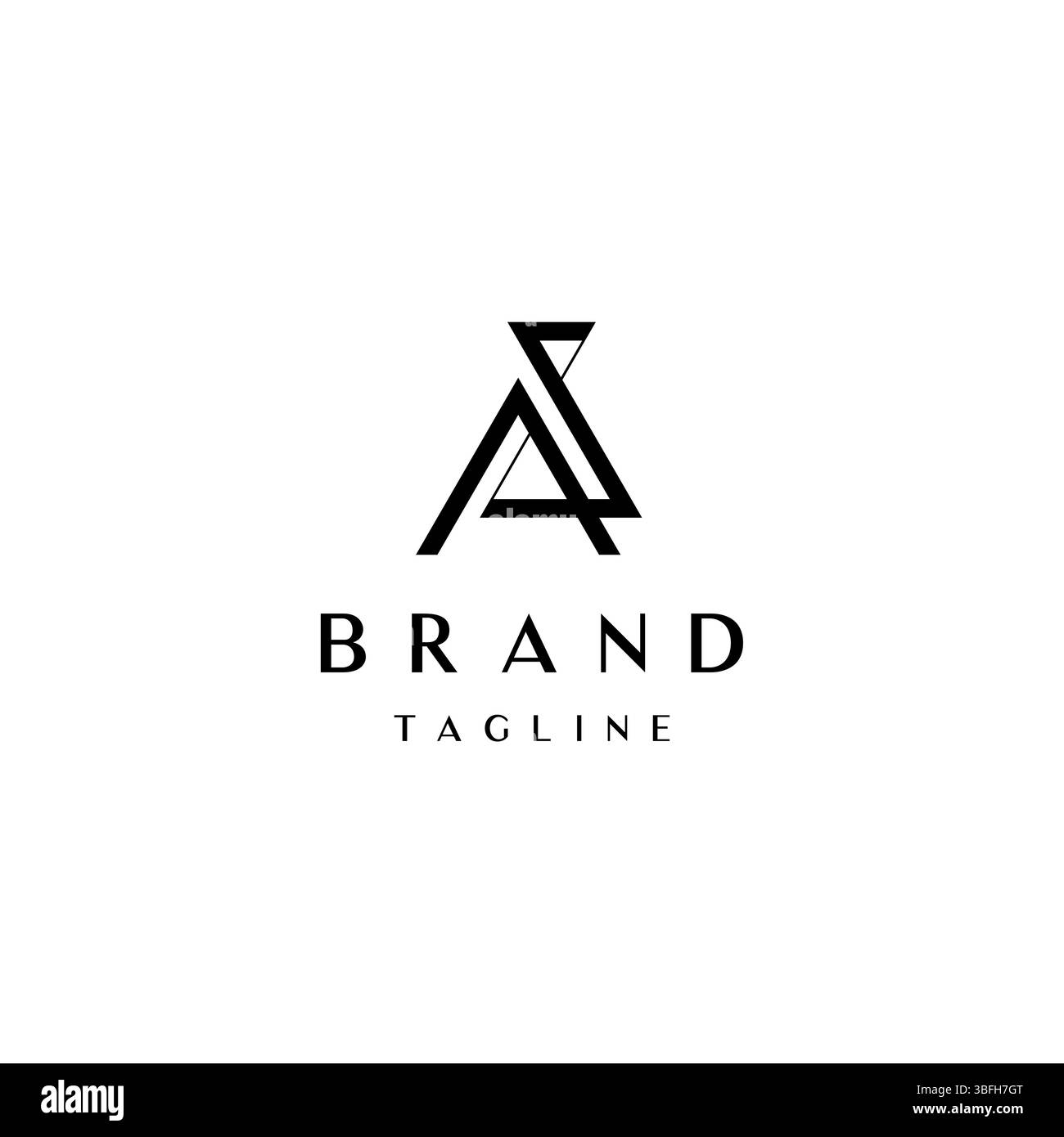 Luxurious Initial Letter AS Lines Logo Design. Simple Lines Initial ...