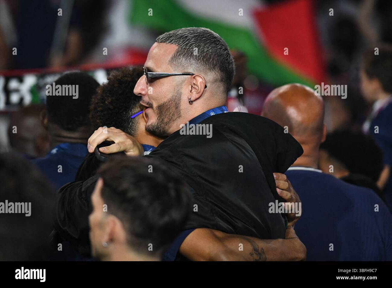 Paris, France. 01st June, 2025. DJ Snake hugs Paris Saint-Germain's ...
