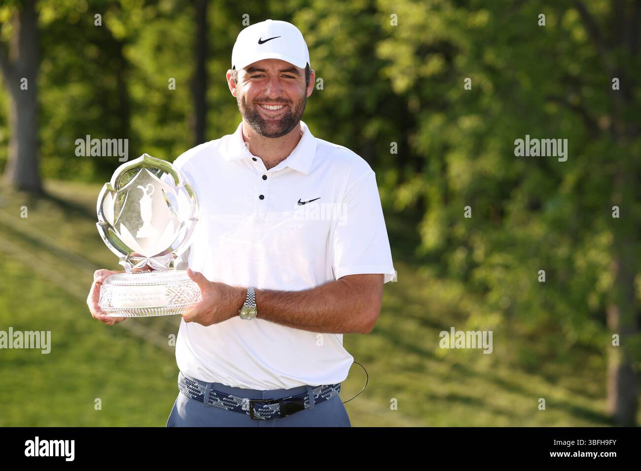 DUBLIN, OH - JUNE 01: Scottie Scheffler of the United States poses for ...
