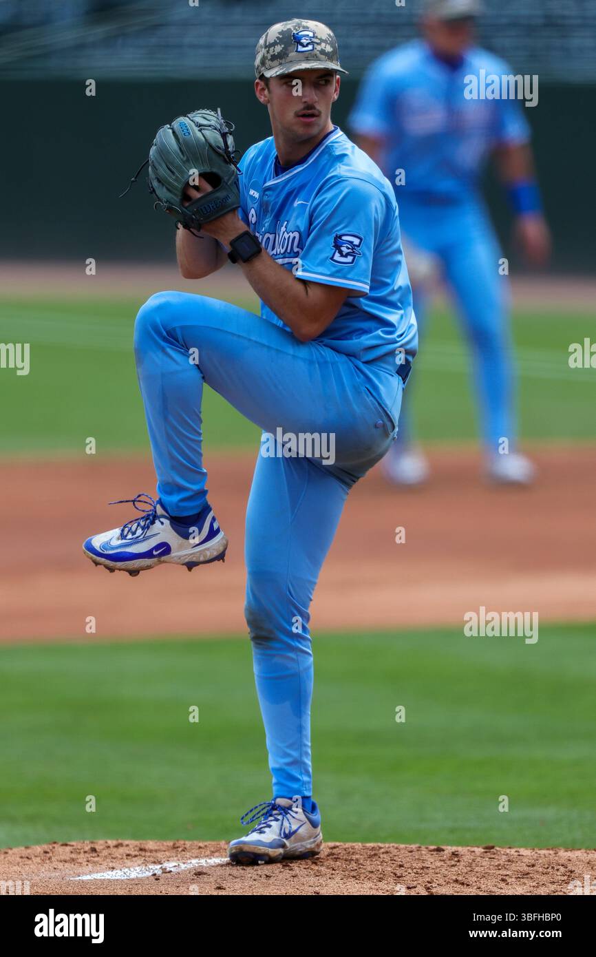Fayetteville, USA. 01st June, 2025. June 1, 2025: Creighton pitcher ...
