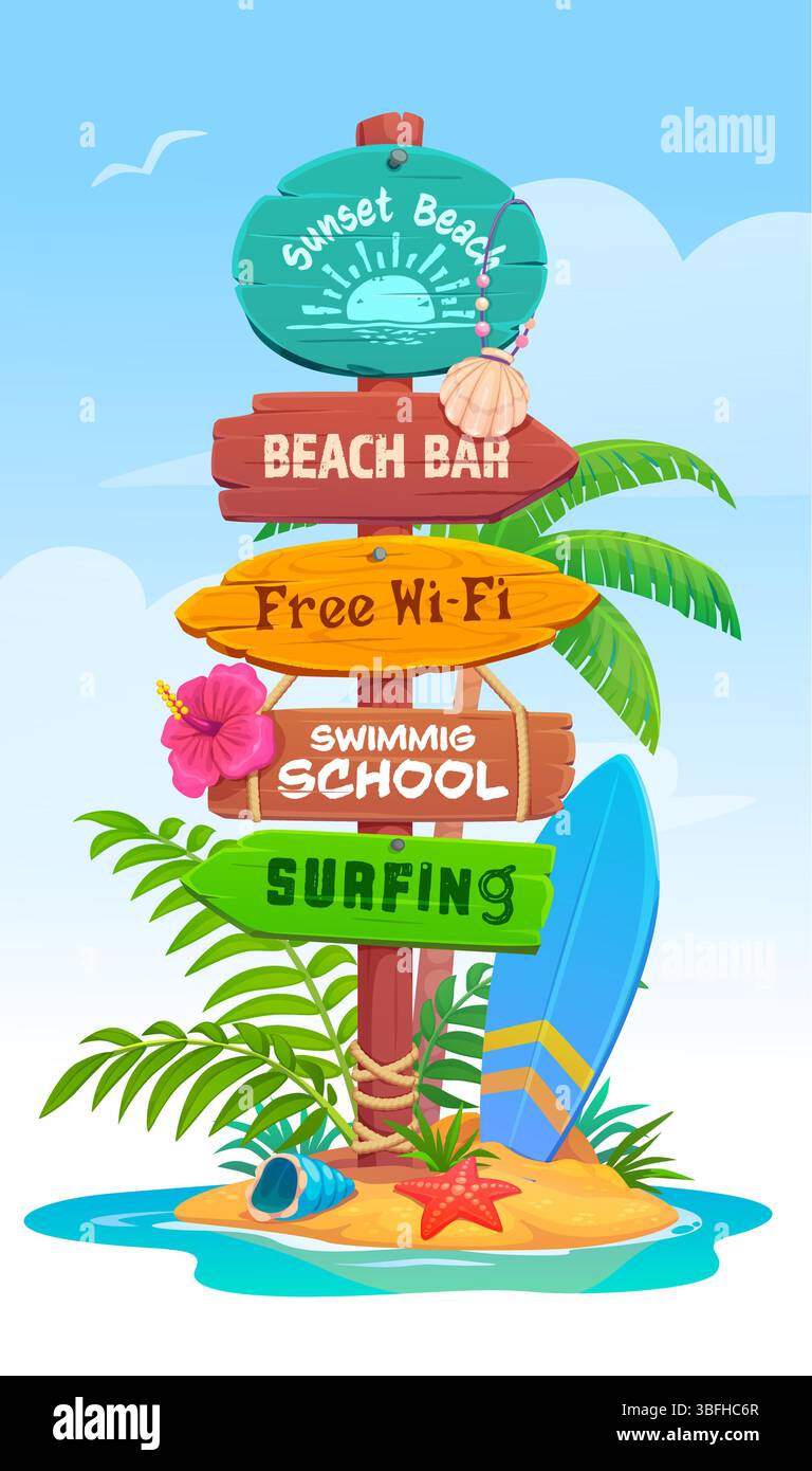 Surf school signage Stock Vector Images - Alamy