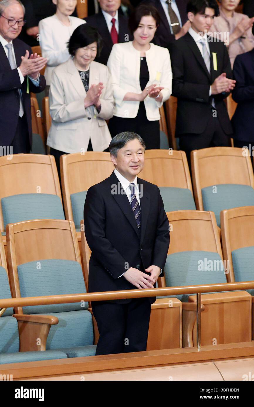 Japanese Emperor Naruhito arrives at the venue of a viola concert in ...