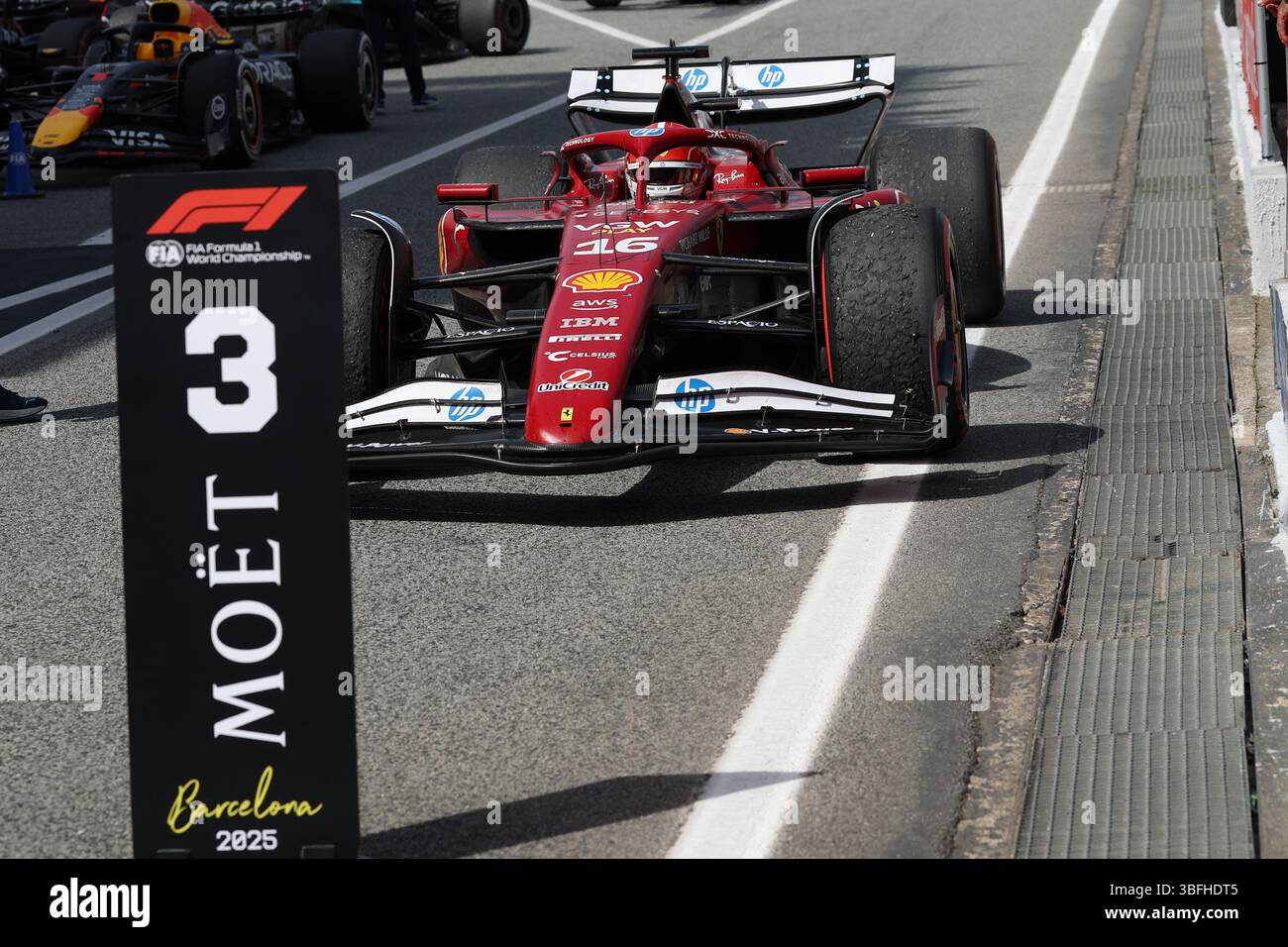 Barcelona, Spain. 01st June, 2025. #16 Charles Leclerc (MCO) Scuderia ...