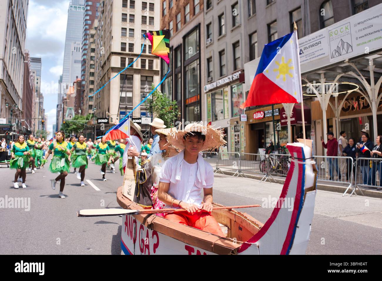 A Philippine cultural parade in New York City. Participants in ...