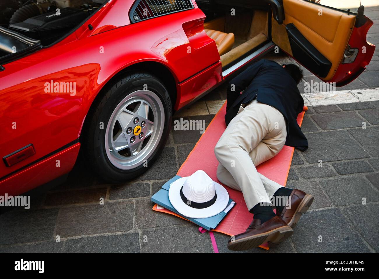 Valletta, Malta. 1st June, 2025. A judge evaluates a vehicle displayed ...