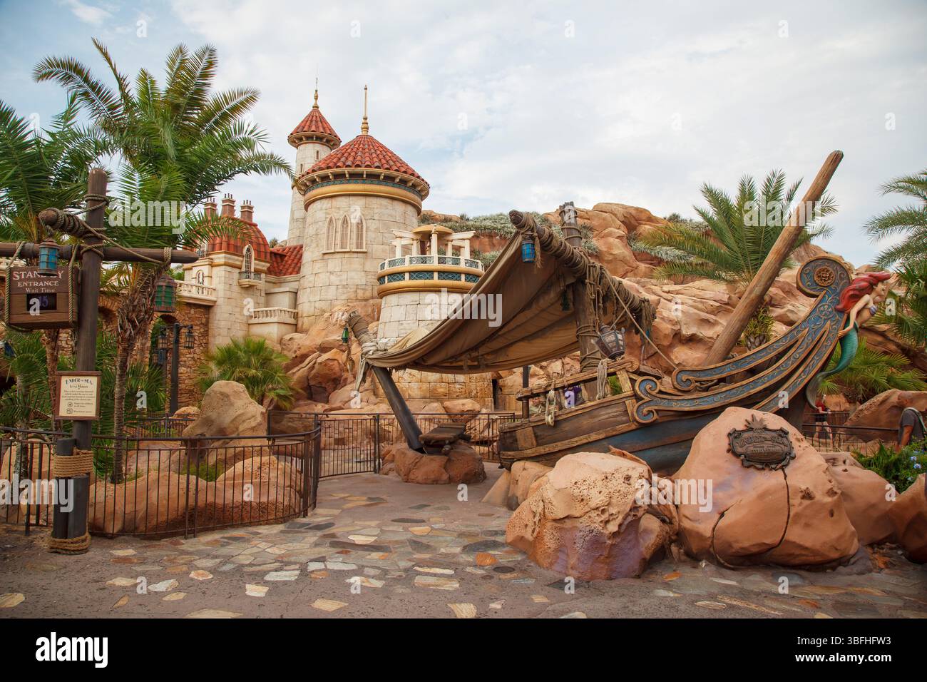 The Ariel Little Mermaid grotto in Fantasyland, Magic Kingdom ...