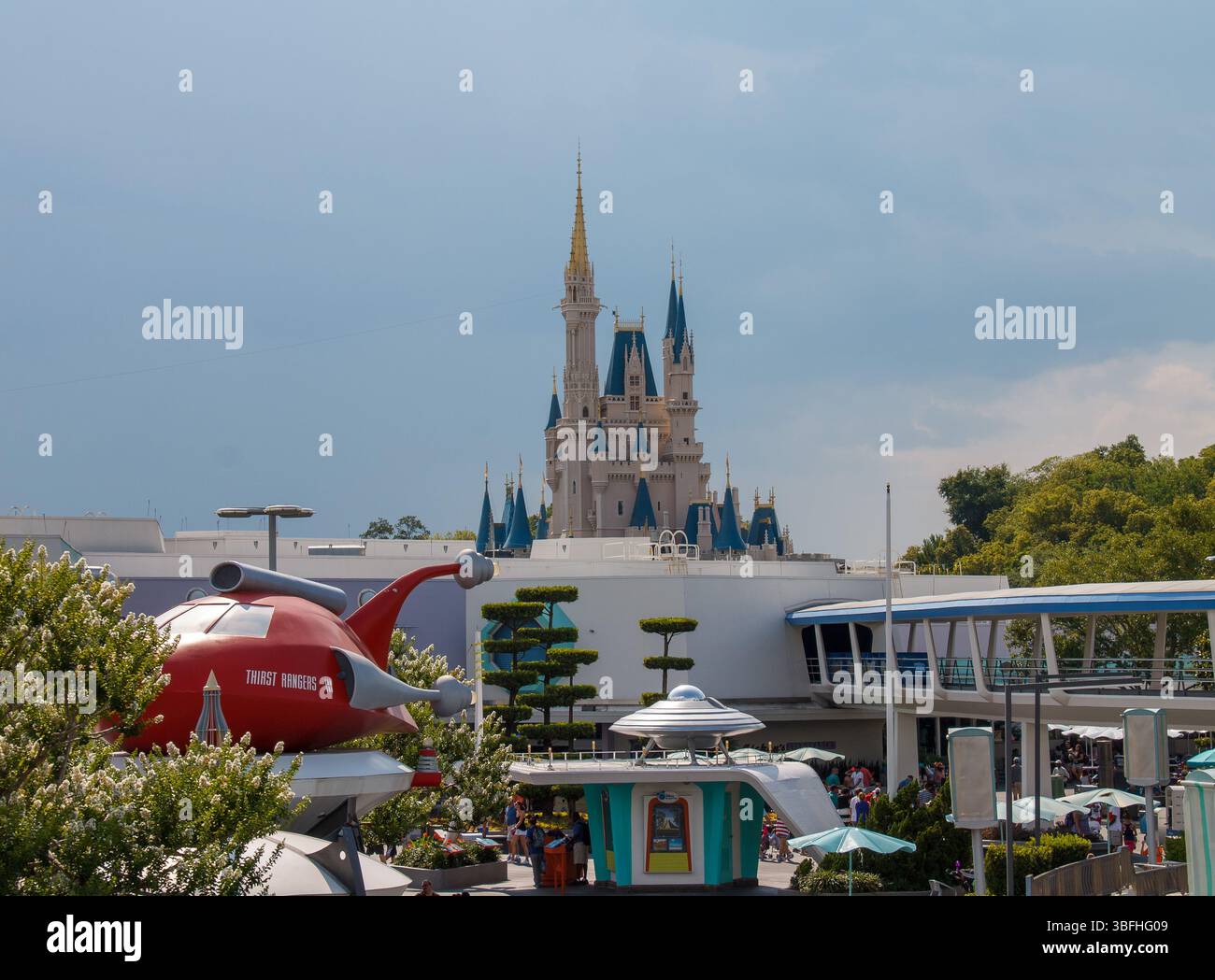 The Cinderella castle, a spaceship and the Futuristic buildigns in ...
