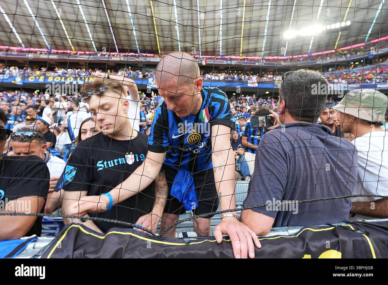Munich, Germany. 31st May, 2025. Fans of Inter Milan seen during the ...