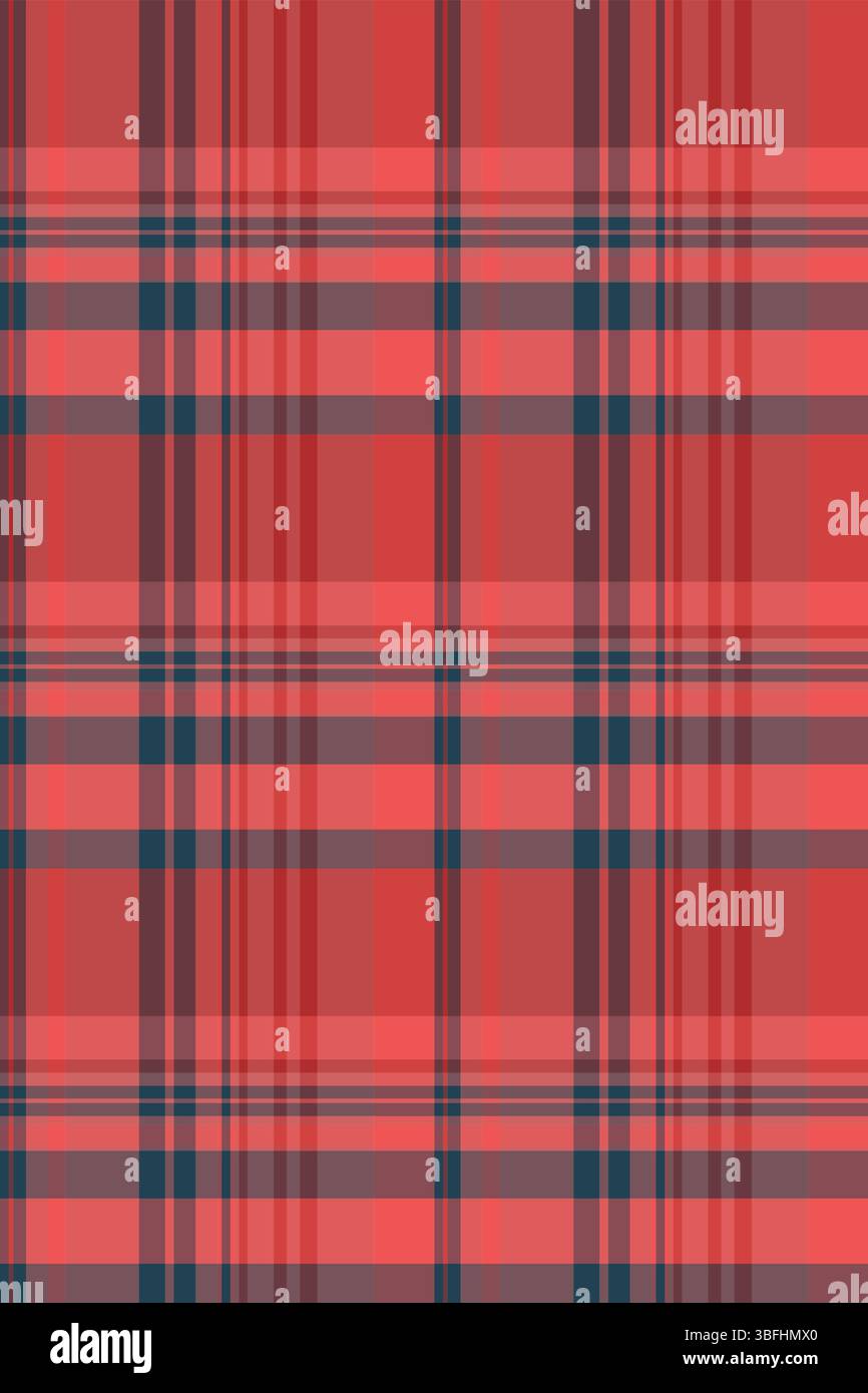 Vibrant coral and navy plaid pattern. Perfect for textile design ...