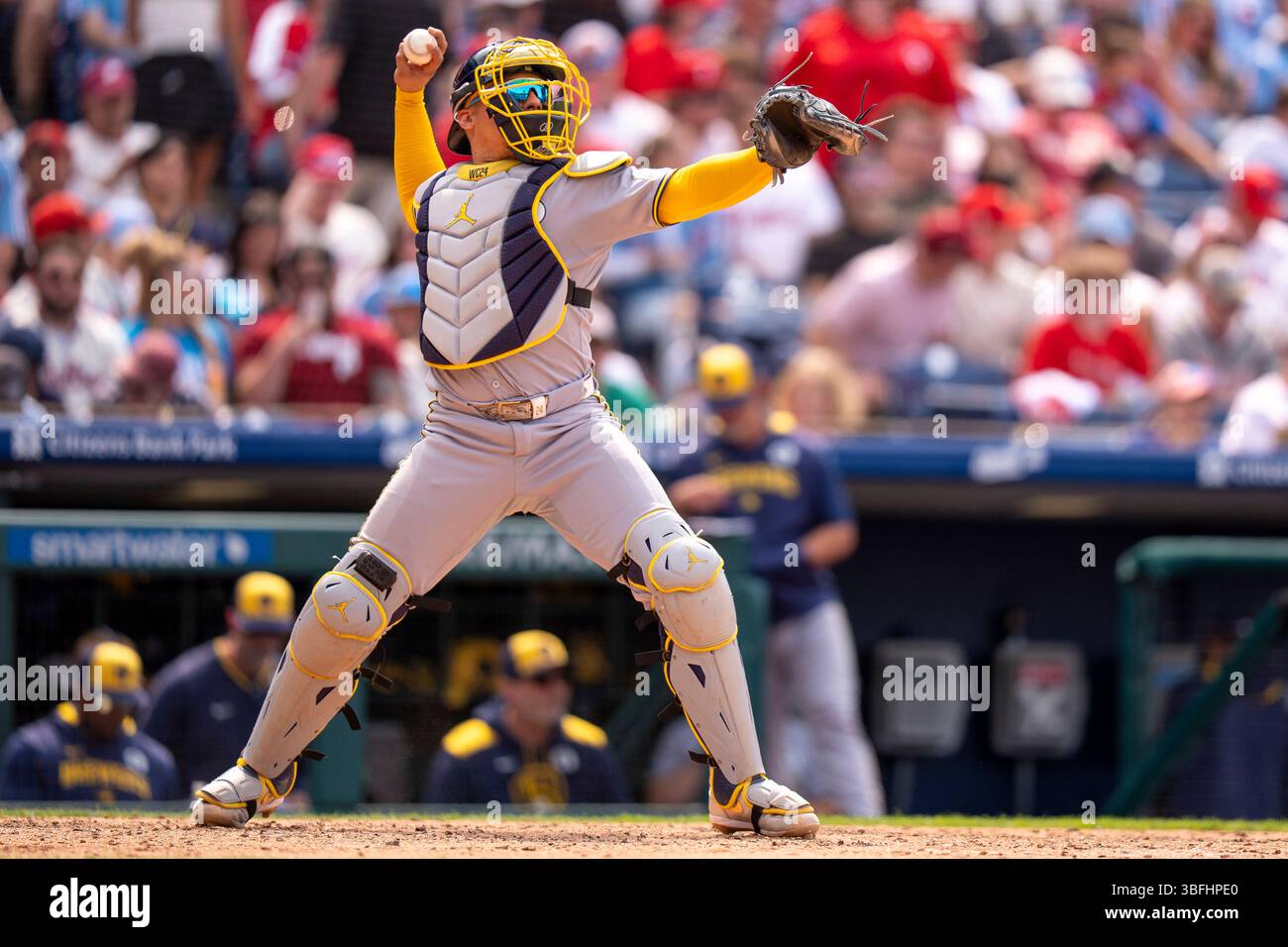 Milwaukee Brewers catcher William Contreras in action during a baseball ...
