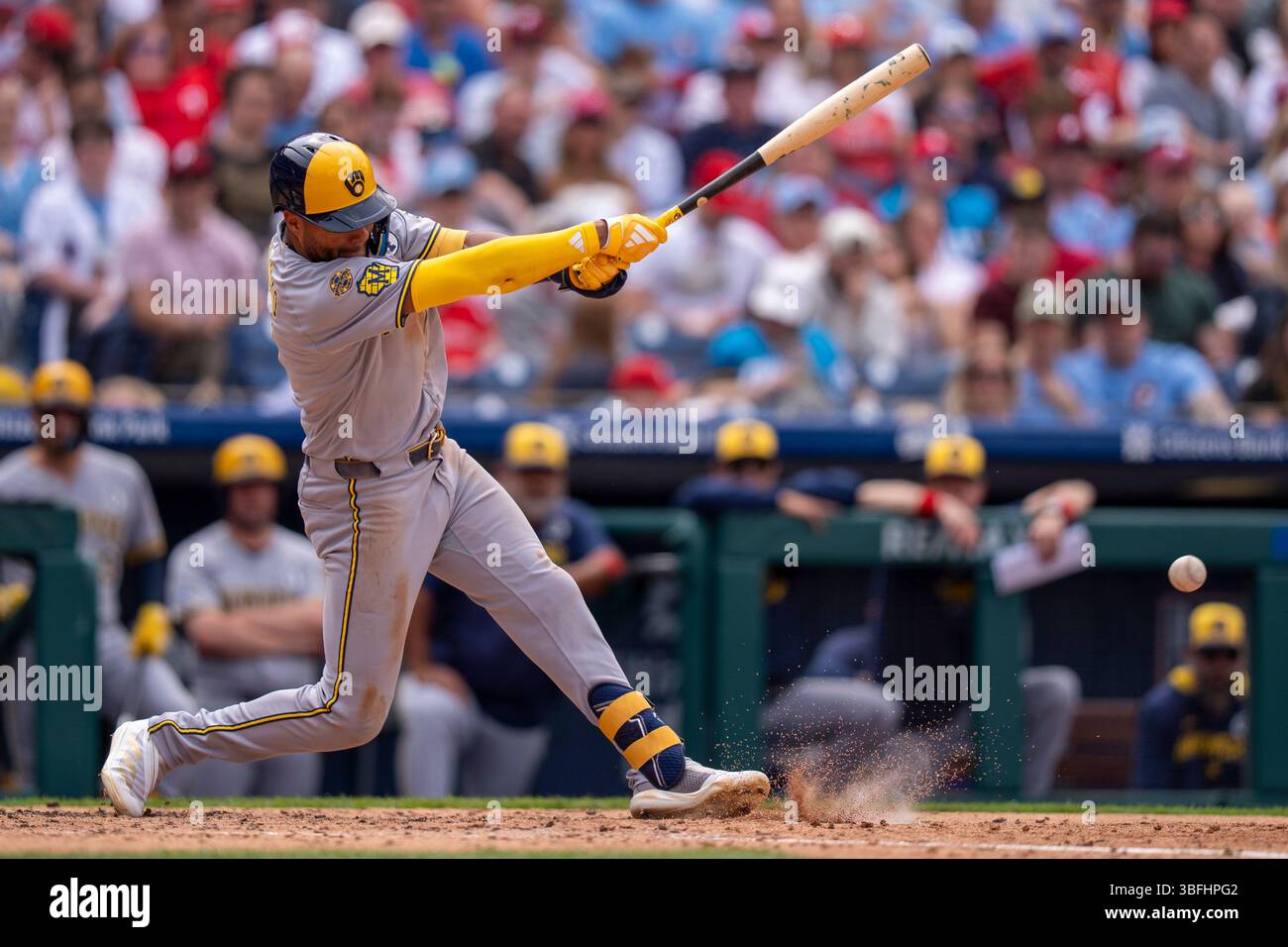 Milwaukee Brewers' Jackson Chourio in action during a baseball game ...