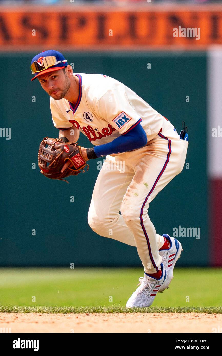 Philadelphia Phillies shortstop Trea Turner in action during a baseball ...