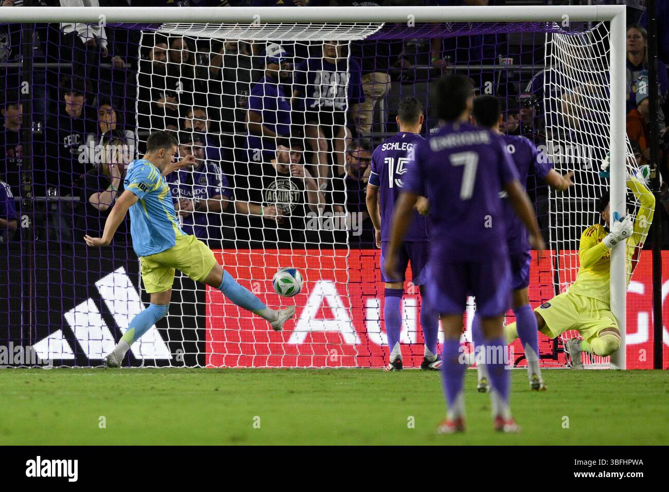 Philadelphia Union forward Mikael Uhre, left, scores during an MLS ...