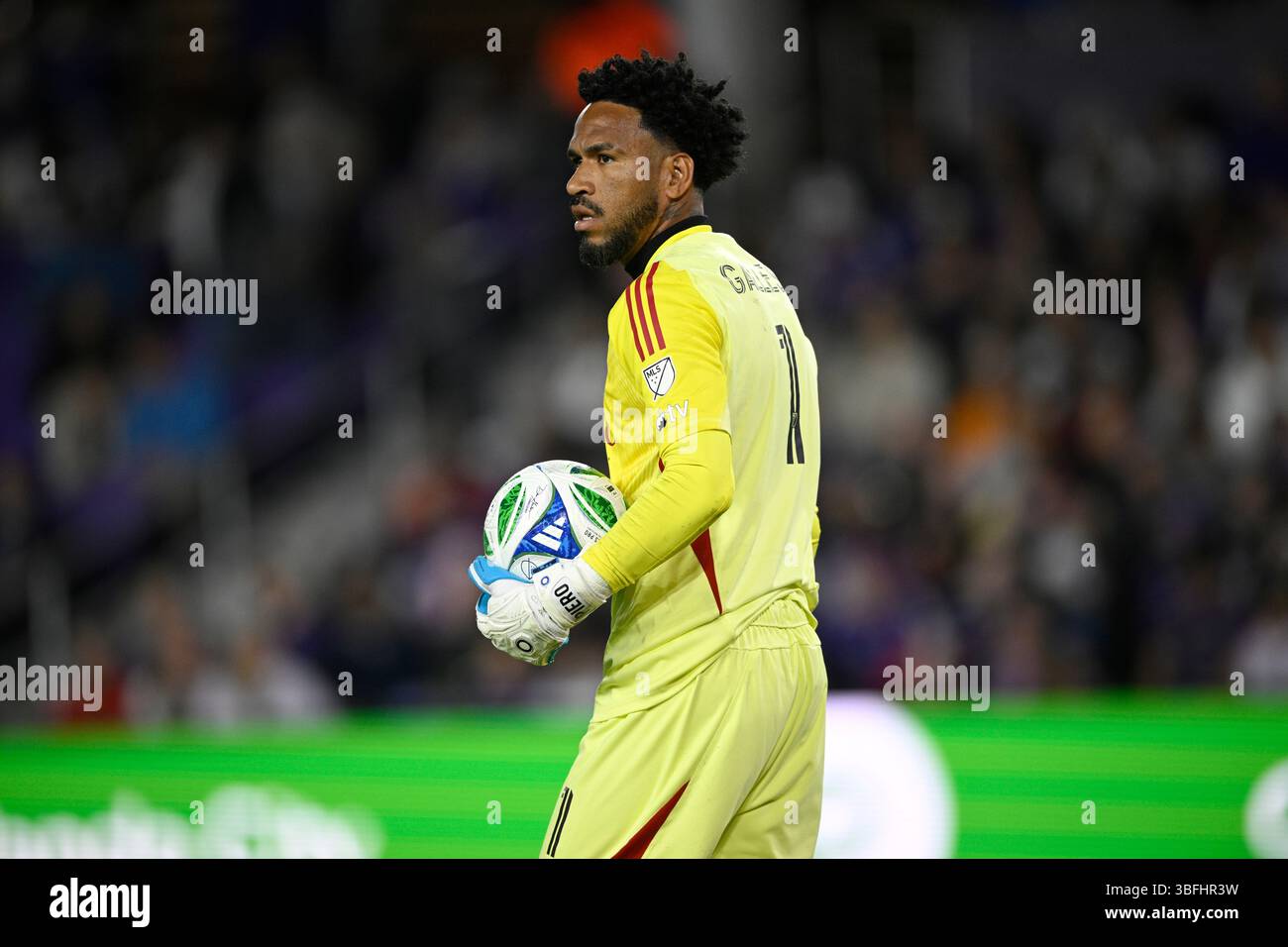 Orlando City goalkeeper Pedro Gallese (1) during an MLS soccer match ...