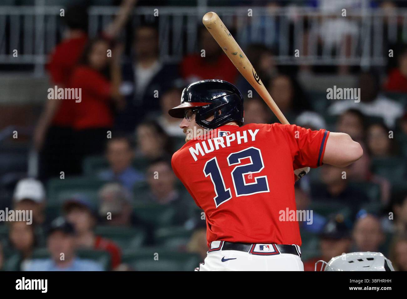 Atlanta Braves' Sean Murphy at bat during the sixth inning of a ...