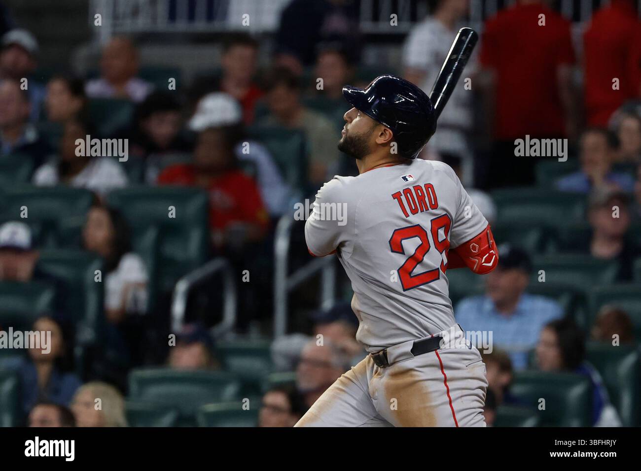 Boston Red Sox's Abraham Toro at bat during the fifth inning of a ...
