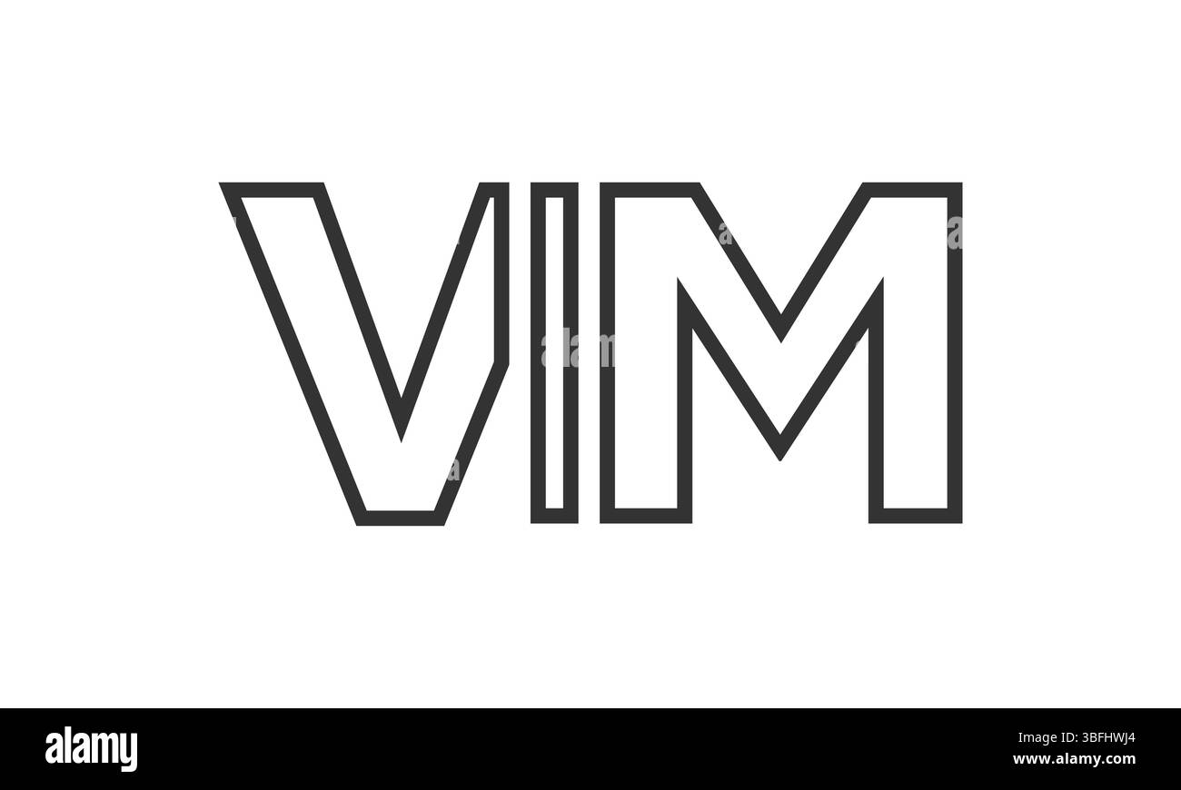 VIM logo design template with strong and modern bold text. Initial ...