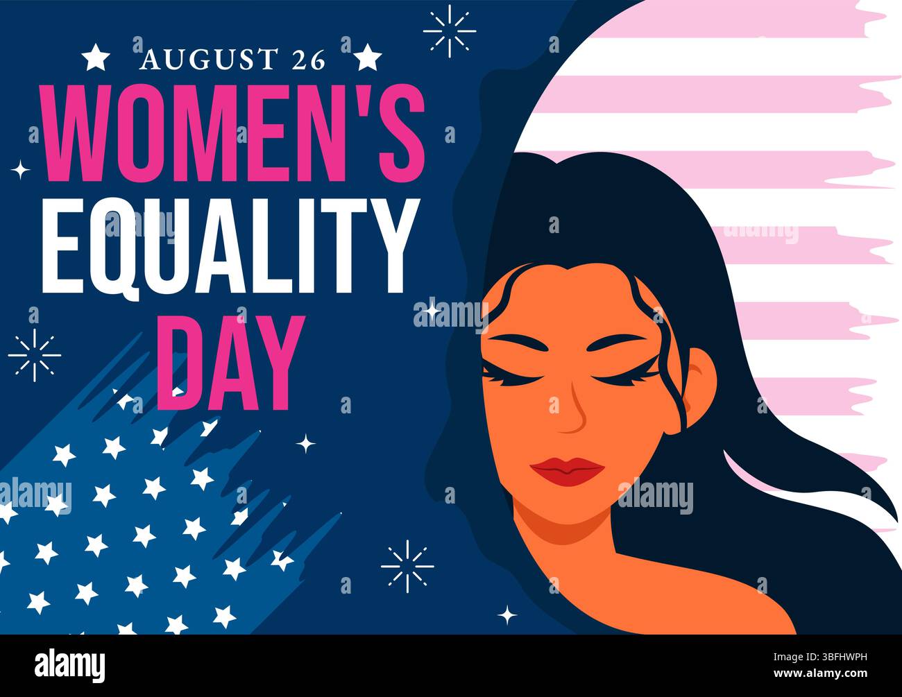 Vector Illustration for Women's Equality Day in the United States on ...