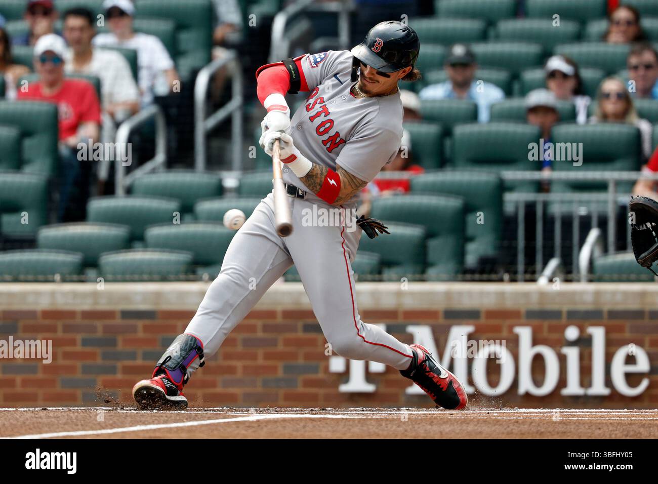 Boston Red Sox's Jarren Duran at bat during the first inning of a ...