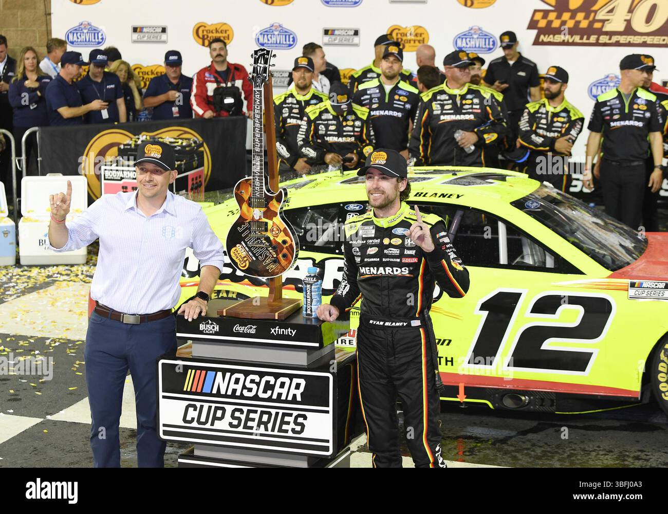 NASHVILLE, TN - JUNE 01: Ryan Blaney (#12 Team Penske MenardsCardell ...