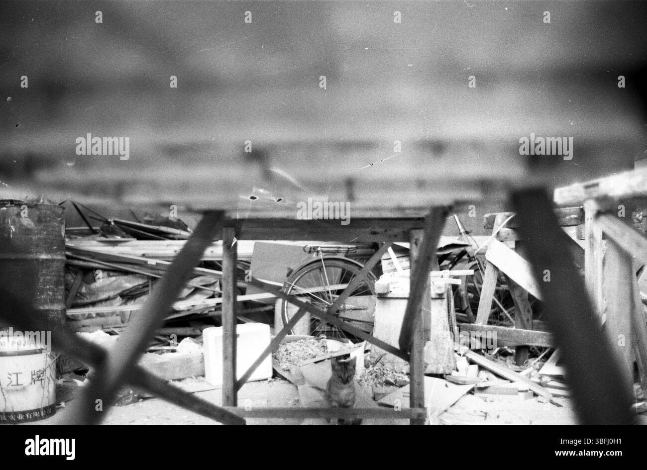Construction clutter Black and White Stock Photos & Images - Alamy