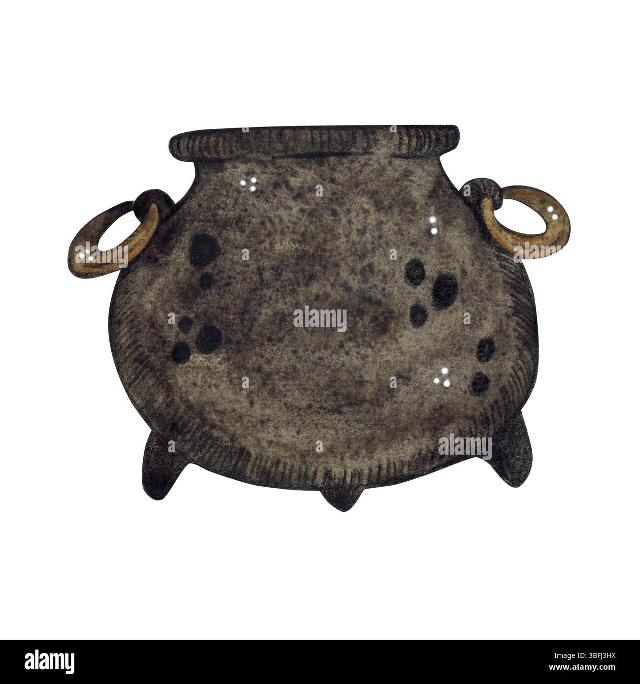 Witch's cauldron, black, empty, for Halloween Stock Photo - Alamy