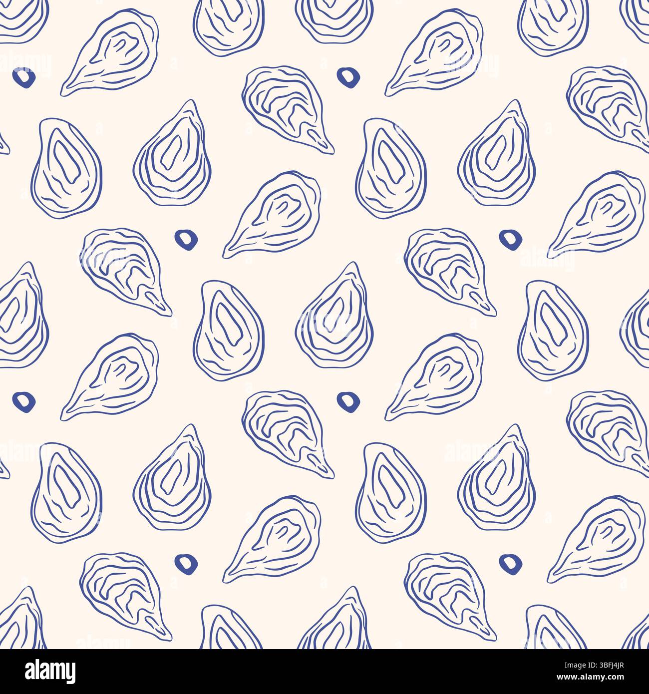 Hand drawn oysters pattern Stock Vector Image & Art - Alamy