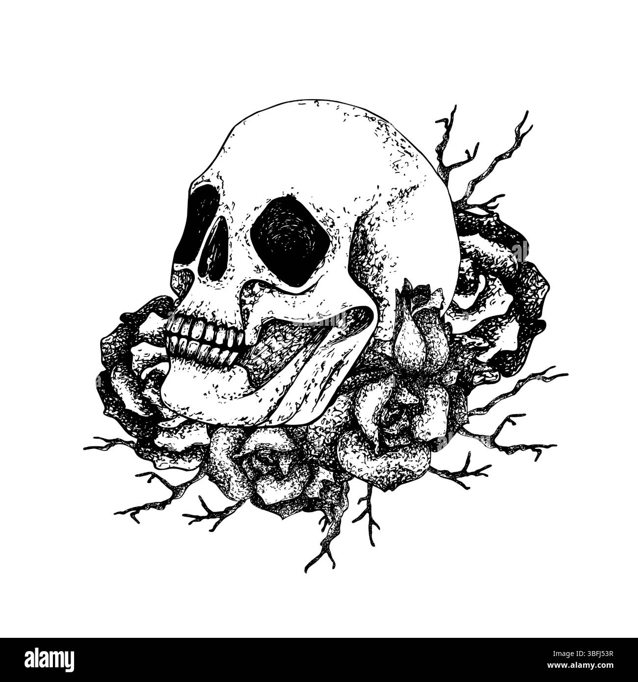 Dead roses branches Stock Vector Images - Alamy