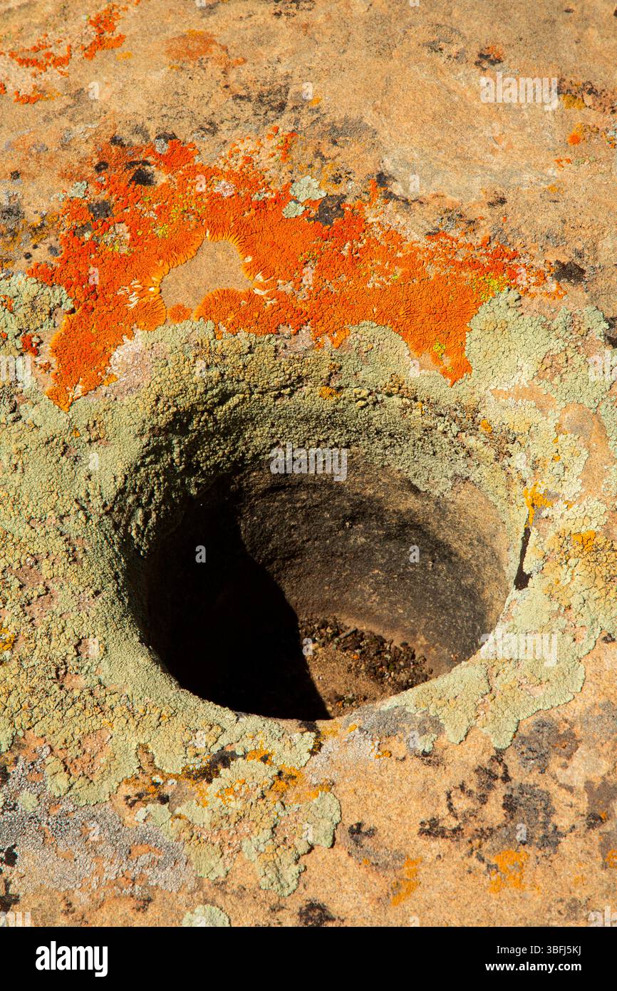 Post hole at Lookout Point Interpretive Site, Canyon Pintado National ...