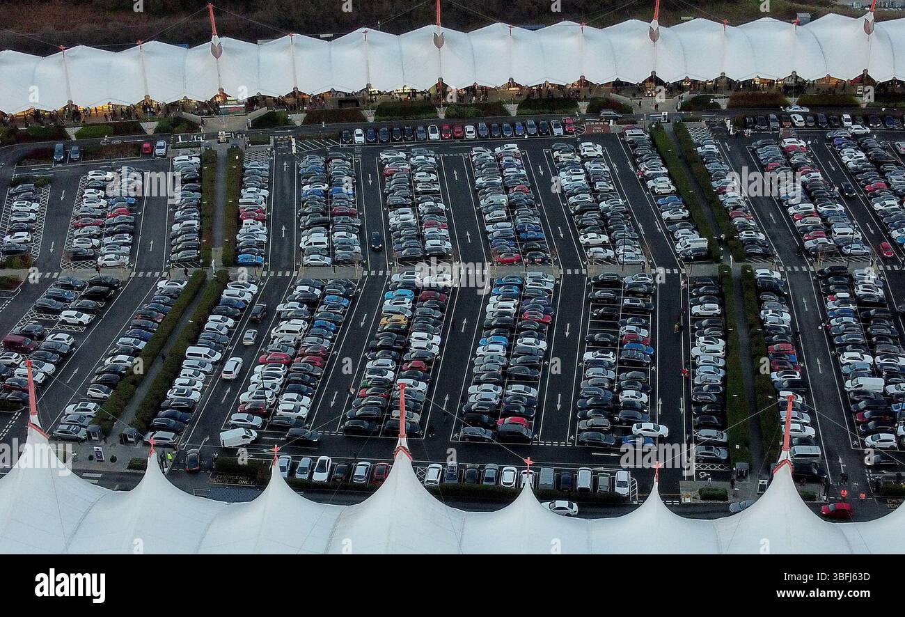 File photo dated 26/12/23 of a view of the full car park. Space almost ...