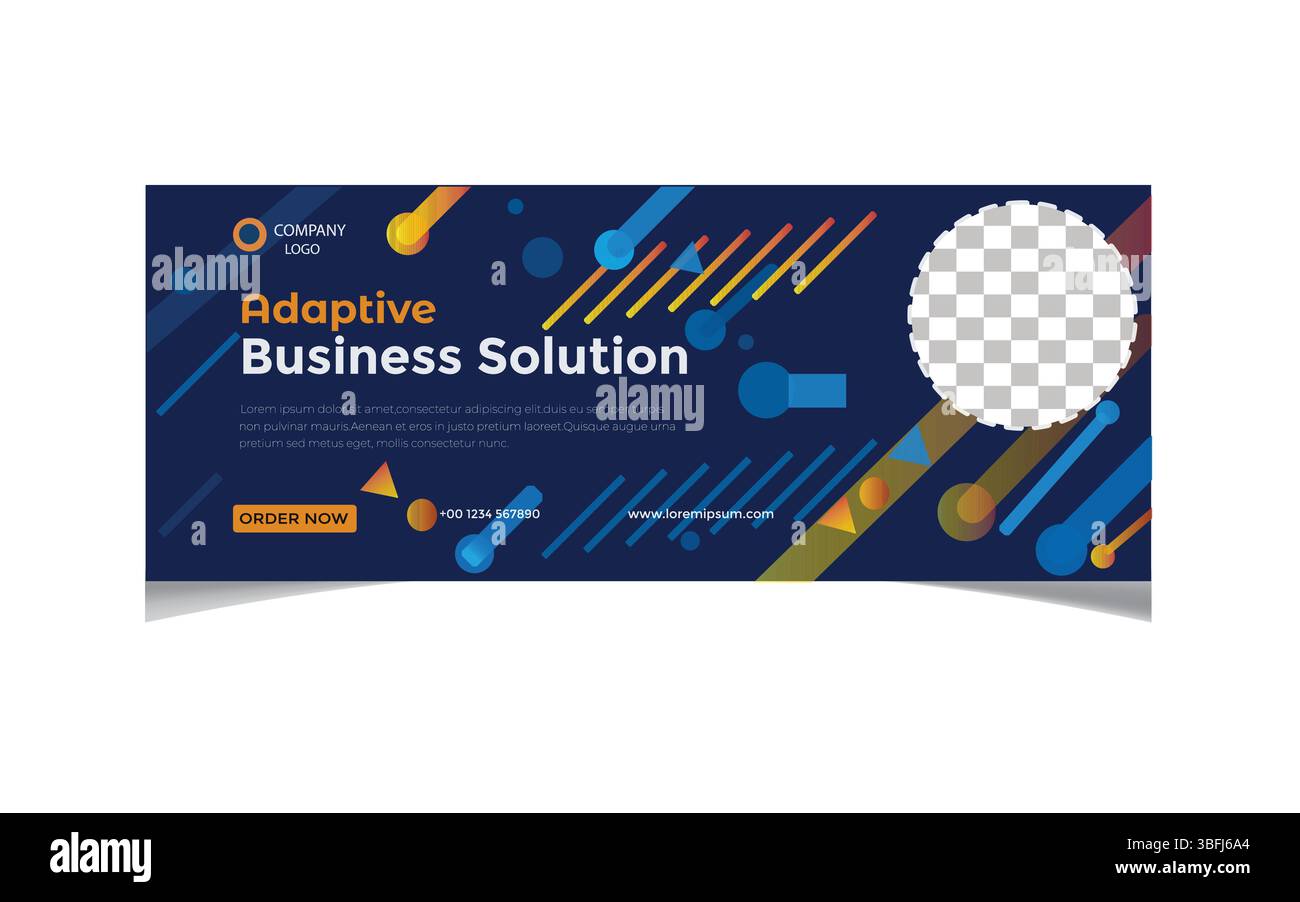 Modern Adaptive Business Solution Social Media Banner Design Stock ...