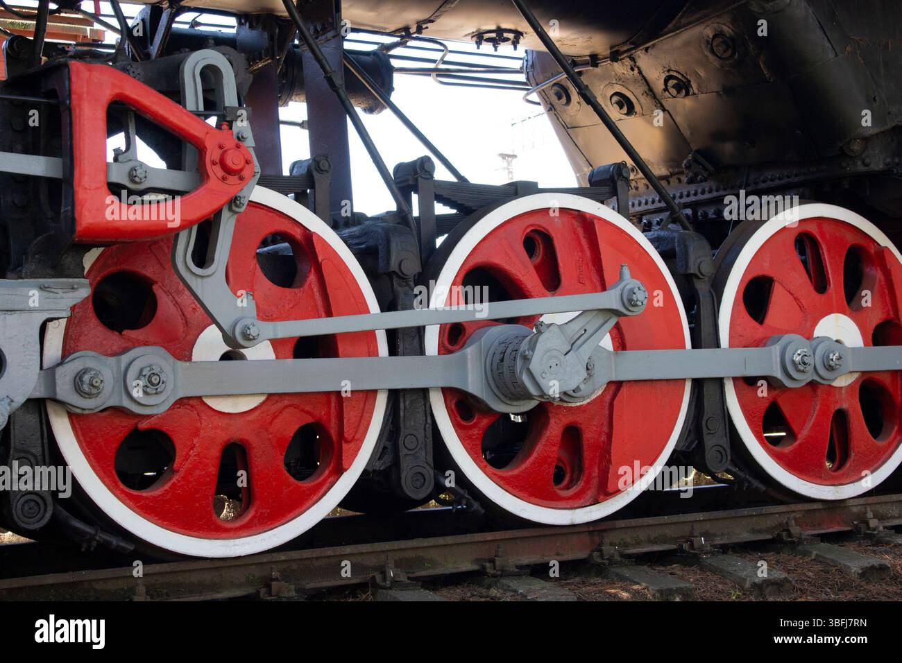 Steam locomotive wheels closeup hi-res stock photography and images - Alamy
