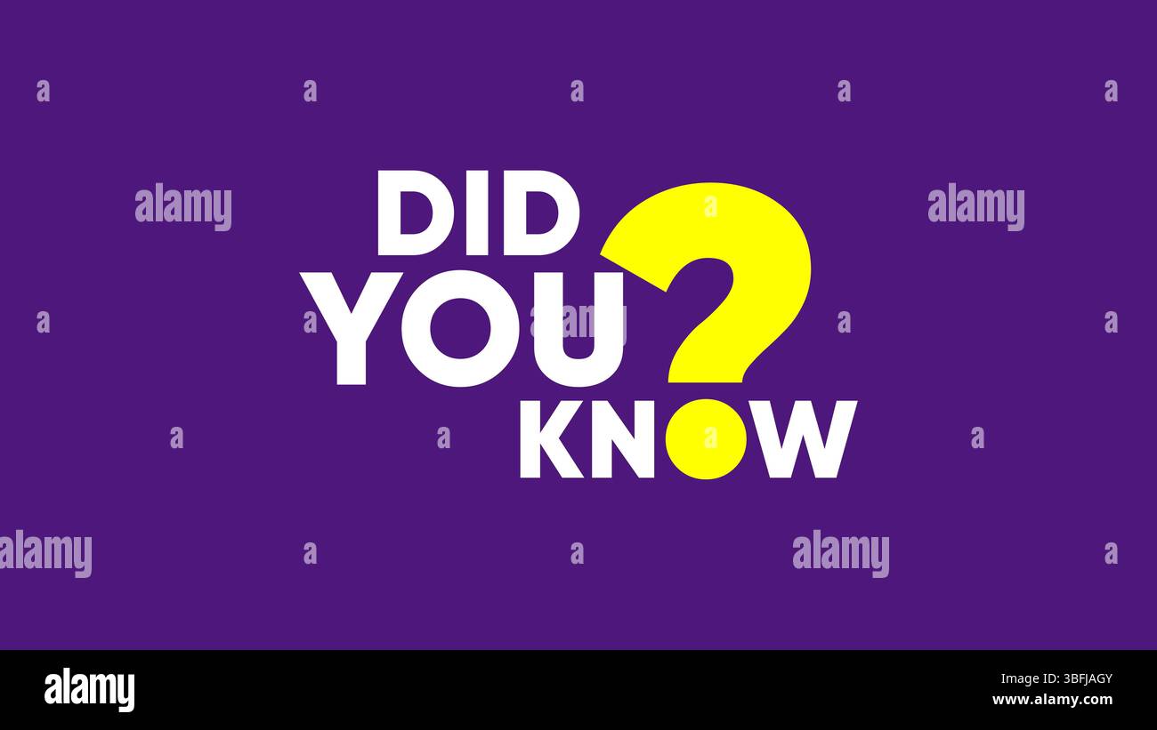 Did you know sign on purple background. Did you know question design ...