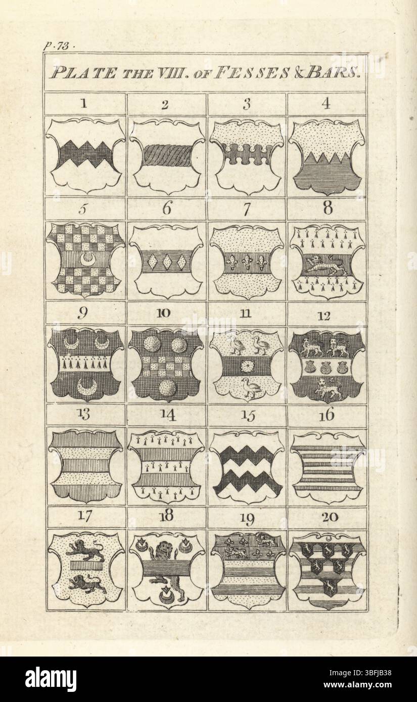 Plate viii of fesses and bars hi-res stock photography and images - Alamy