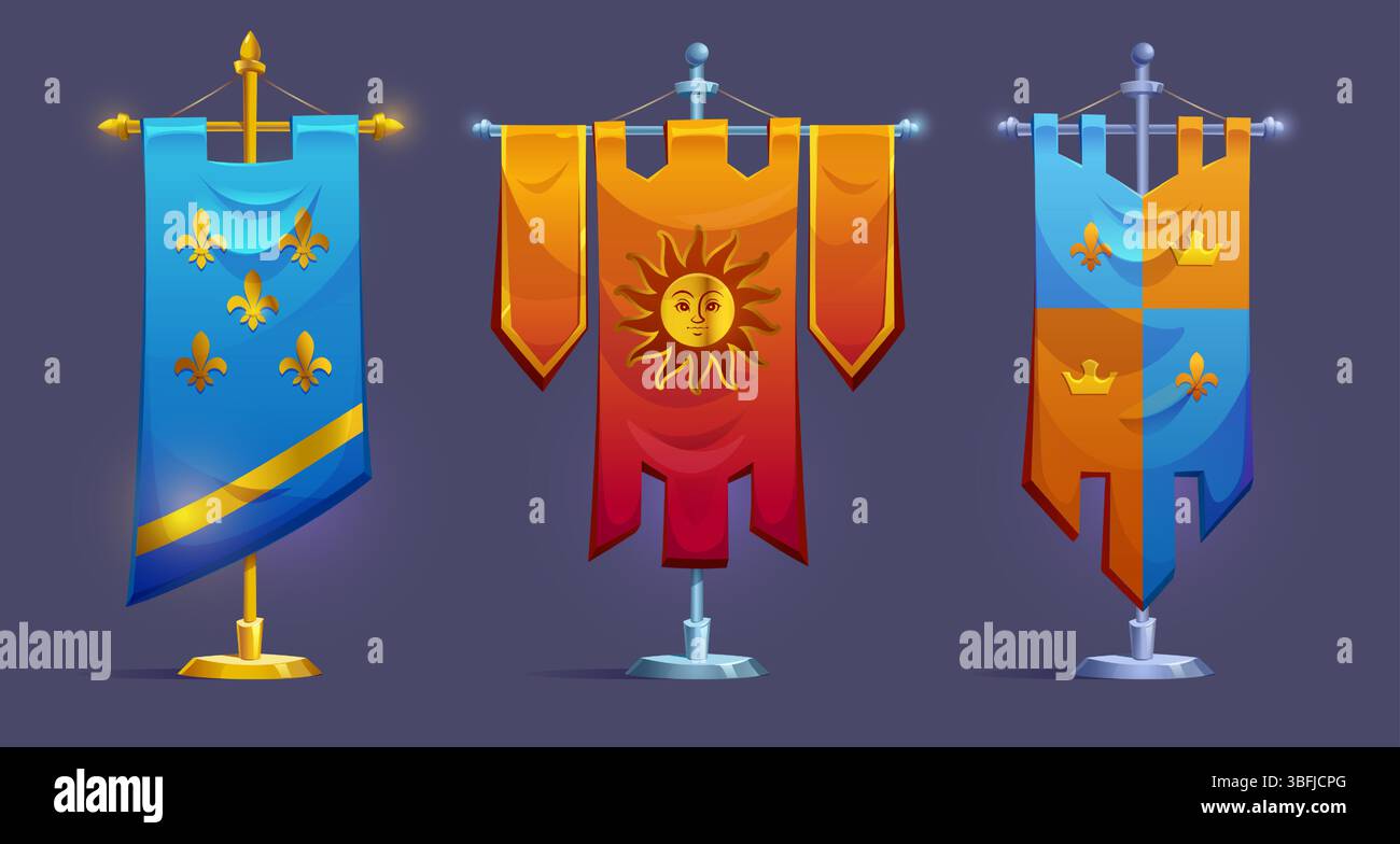 Medieval heraldic banner knight hi-res stock photography and images - Alamy