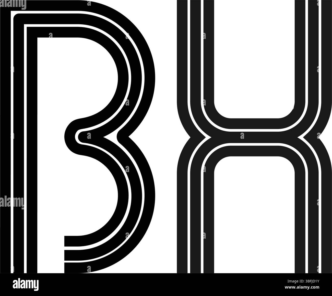 simple BH letter logo illustration design Stock Vector Image & Art - Alamy