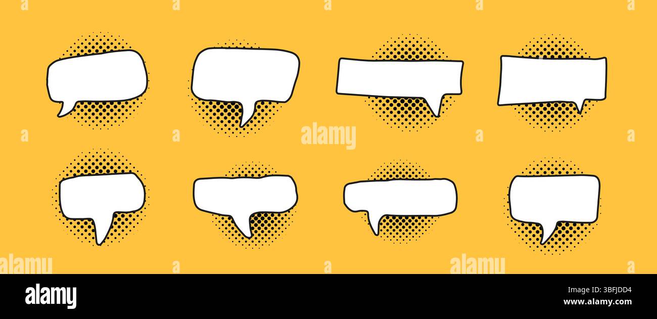 Retro comics speech bubble set Stock Vector Image & Art - Alamy