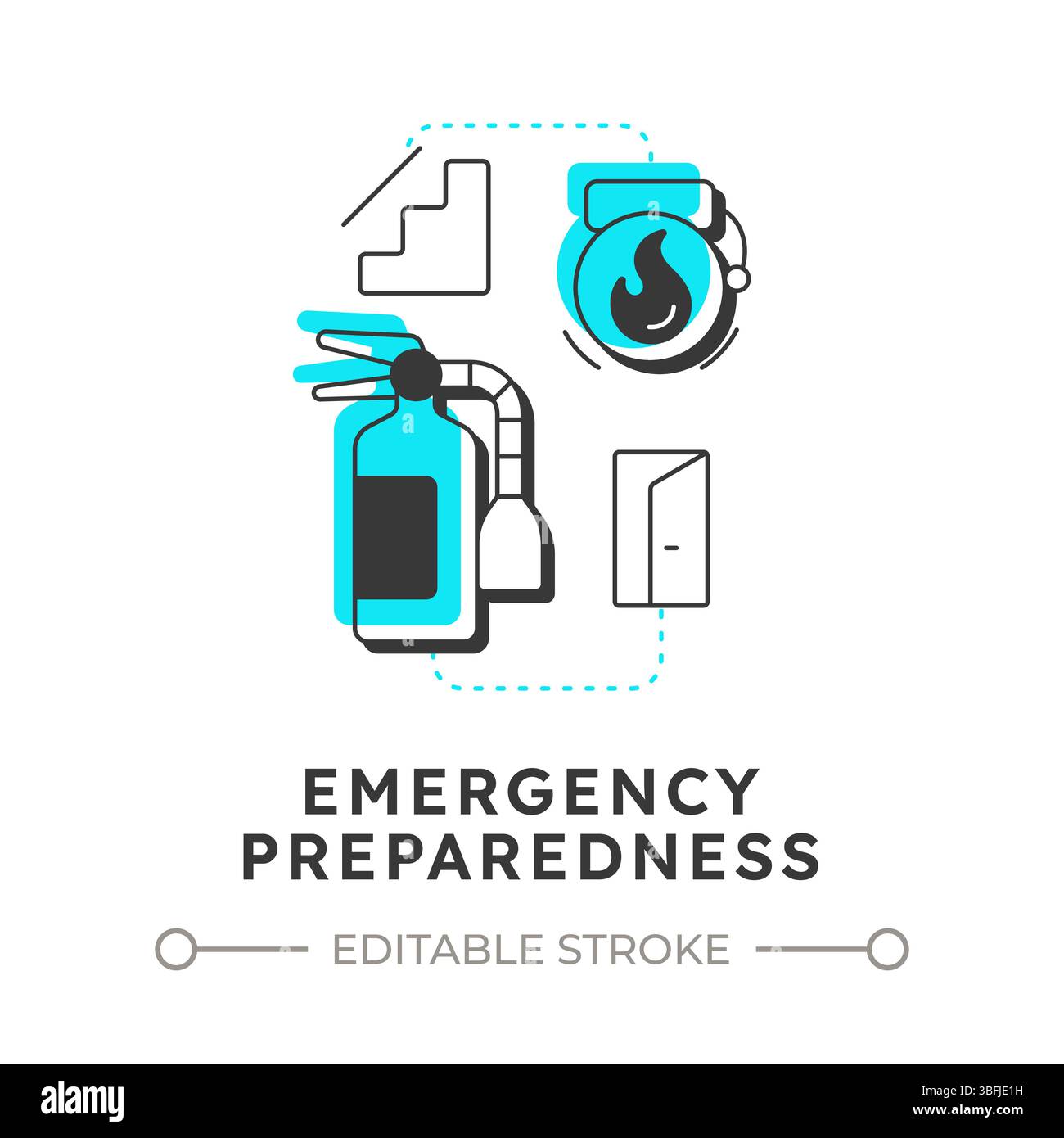 Emergency fire procedure Cut Out Stock Images & Pictures - Alamy