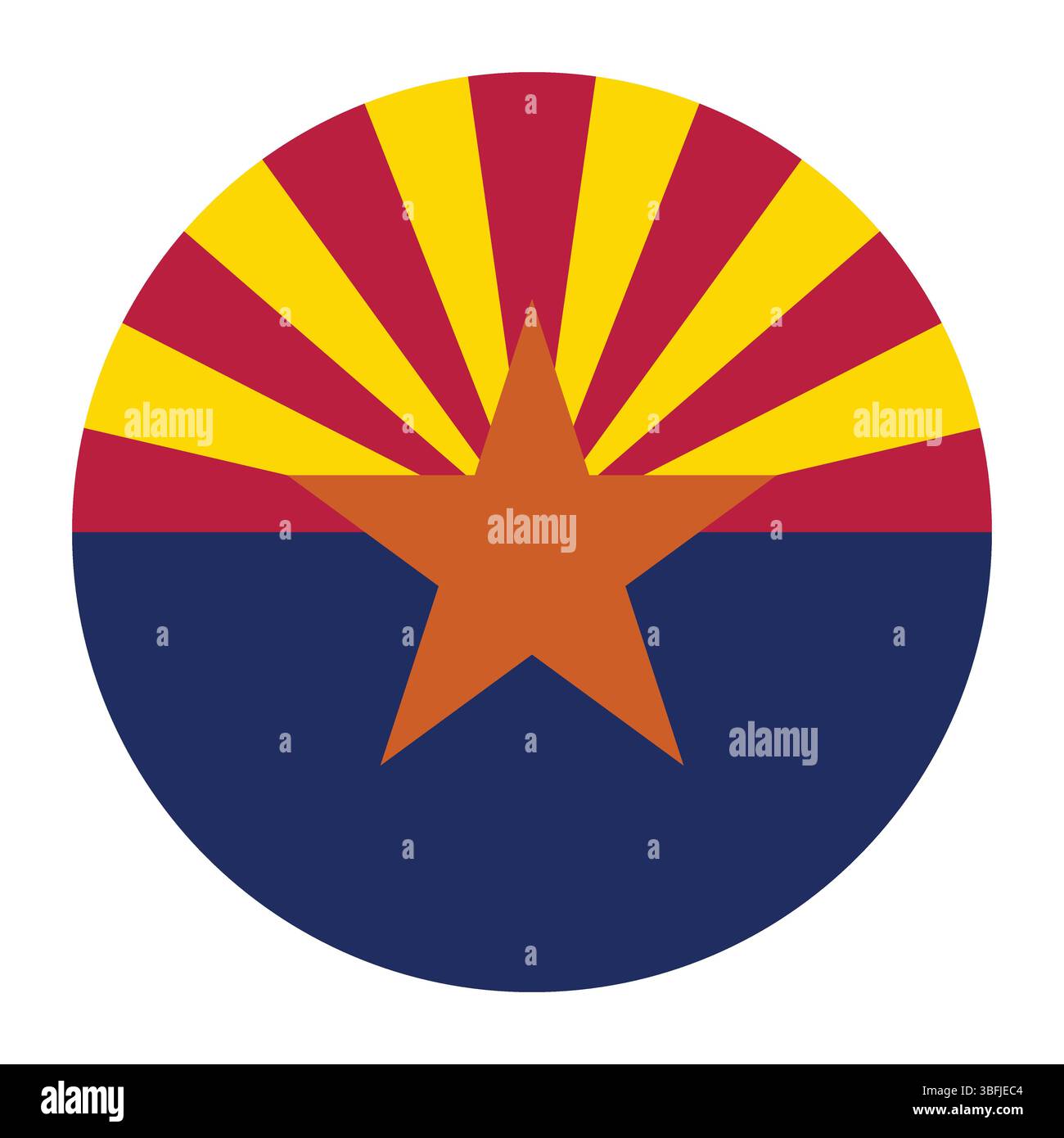 Flag of Arizona. Arizona circle flag logo icon computer vector ...