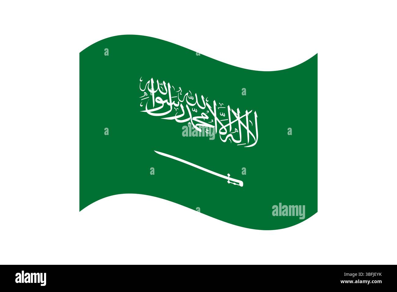 Flag of Saudi Arabia. Saudi Arabia wavy flag digital vector ...