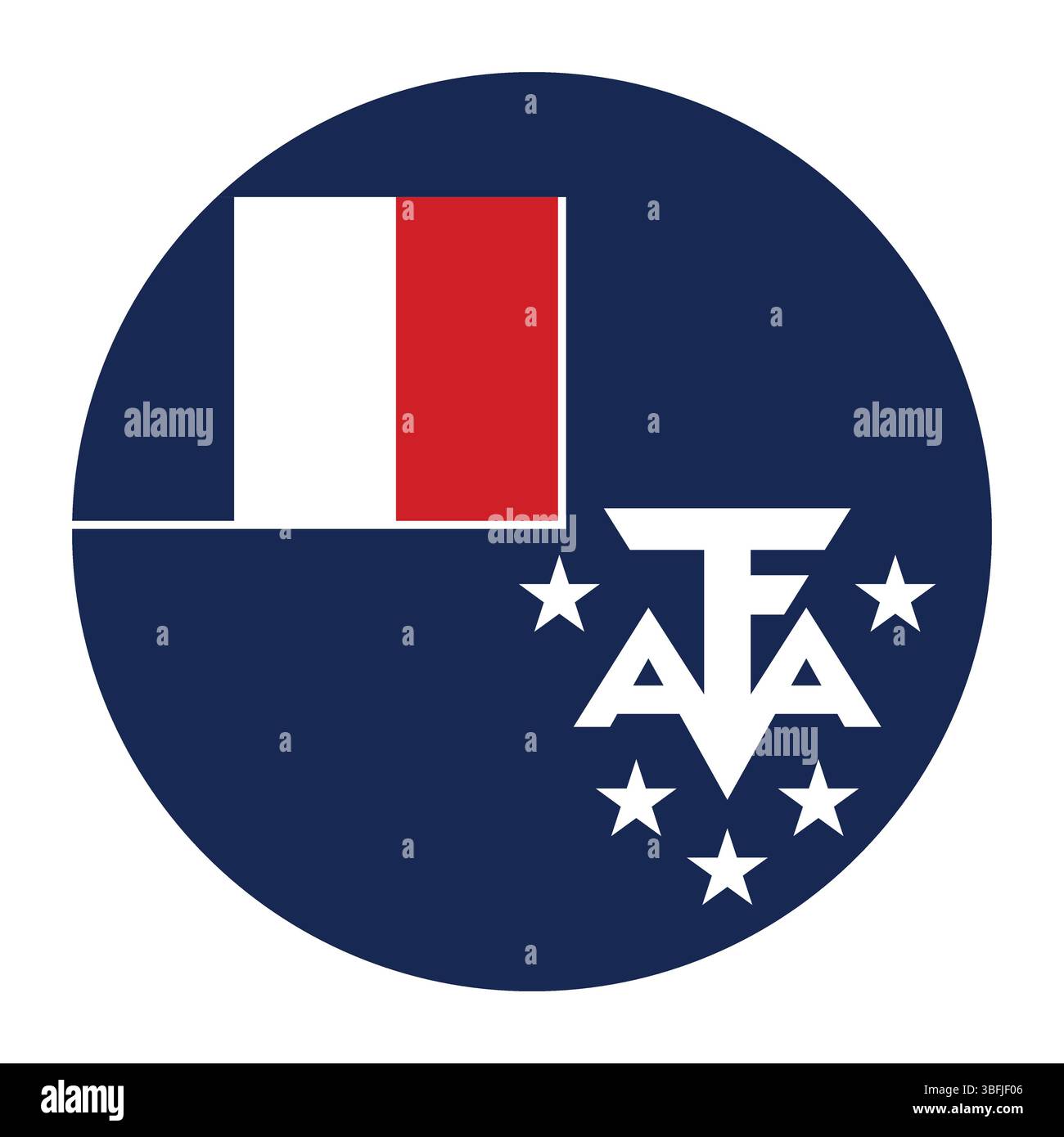 French Southern and Antarctic Territory button flag logo icon computer ...