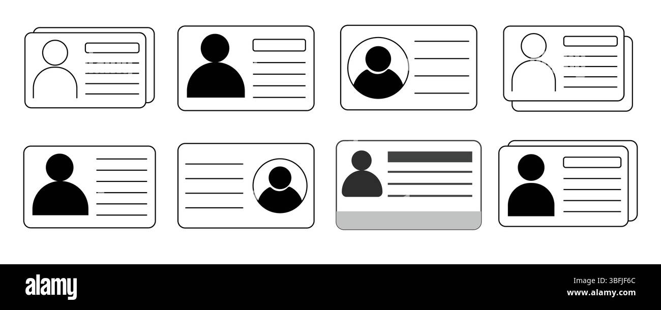 Id card identification badge simple icon. Driver license, verify ...