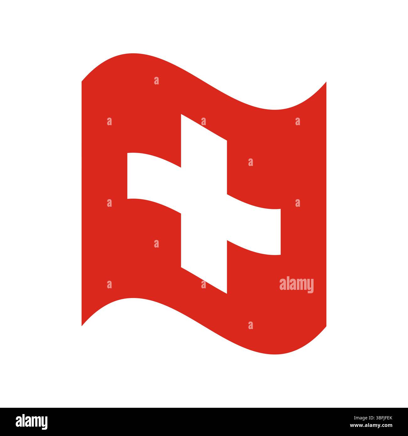 Flag of Switzerland. Switzerland wavy flag digital vector illustration ...