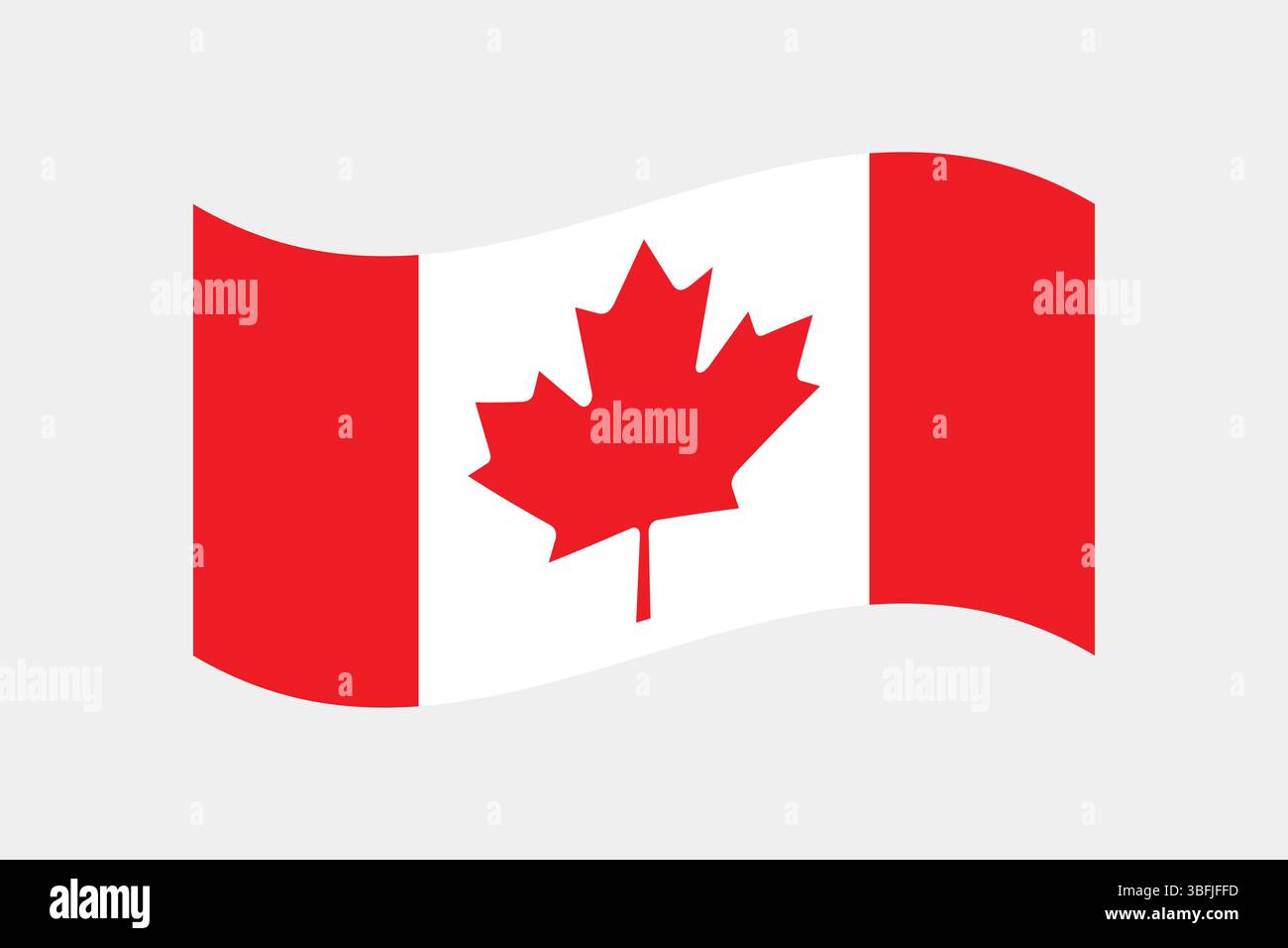 Flag of Canada. Canada wavy flag digital vector illustration Stock ...