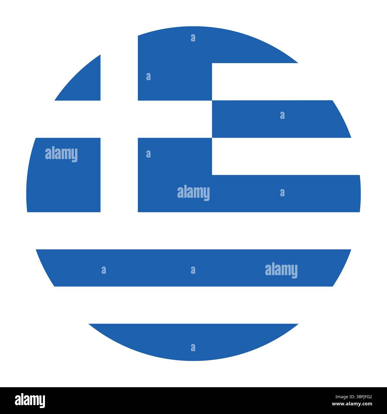 Flag of Greece. Flag icon. Standard color. Circle icon flag. 3d ...