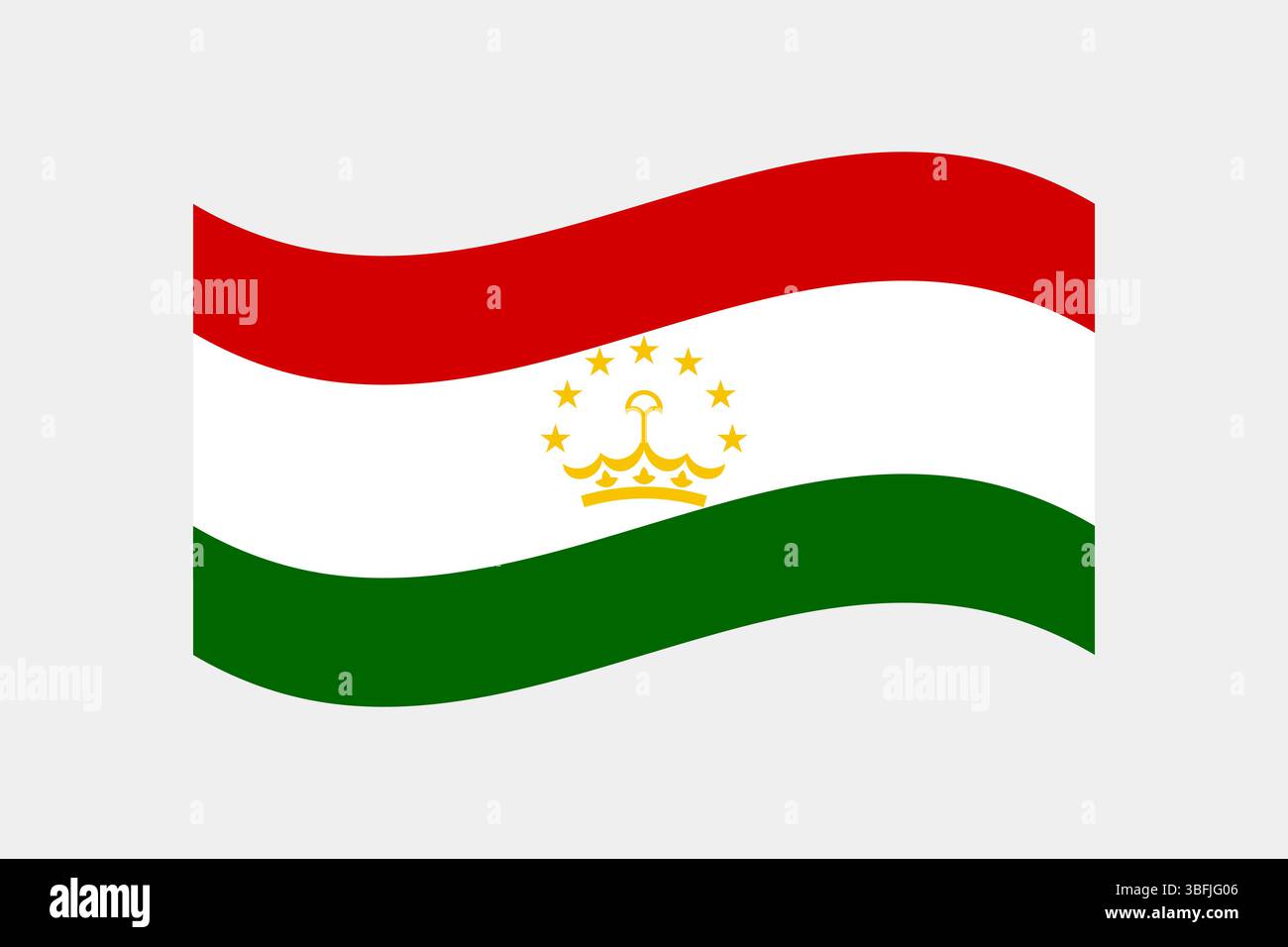 Flag of Tajikistan. Tajikistan wavy flag digital vector illustration ...