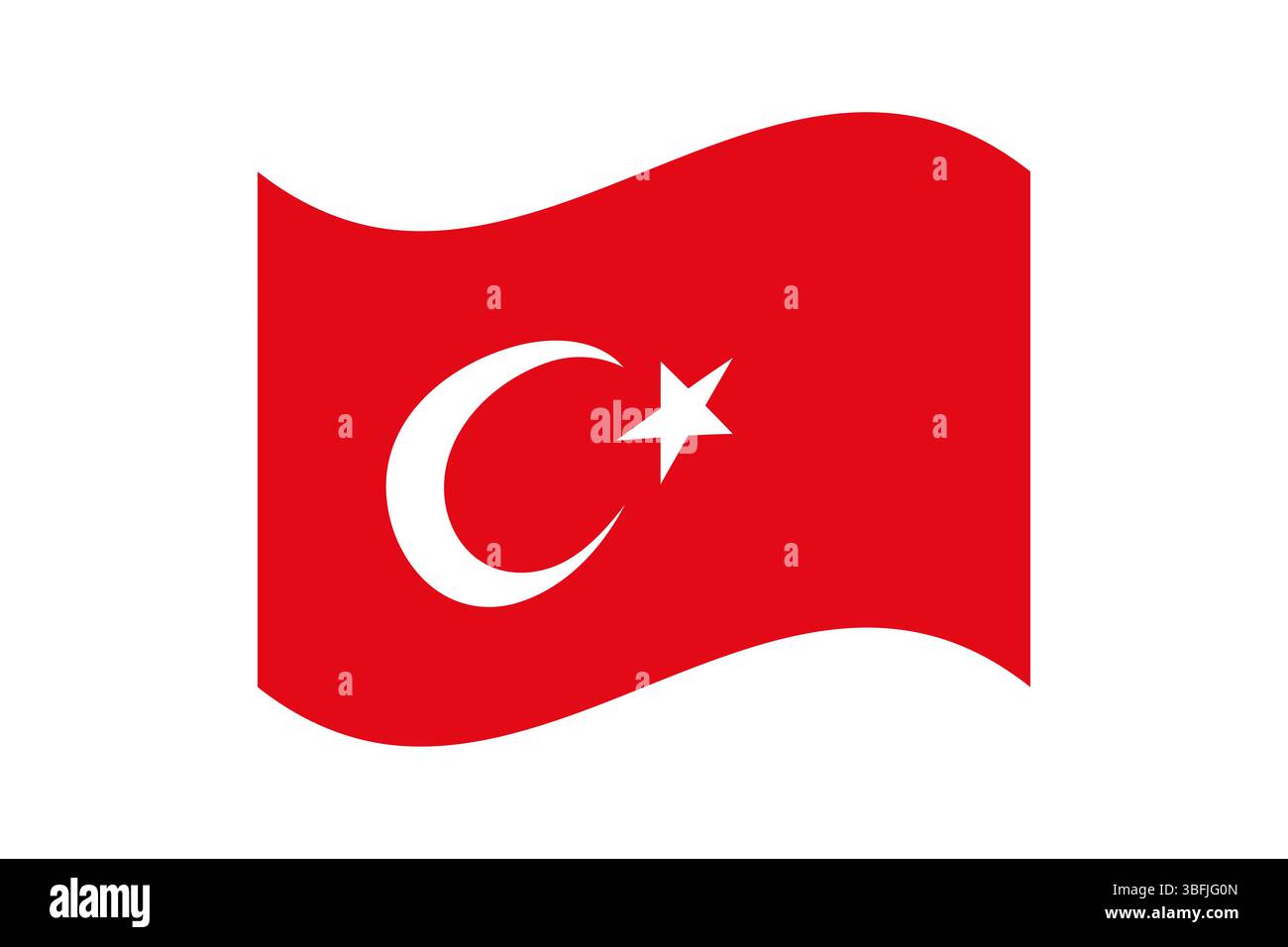 Flag of Turkey. Turkey wavy flag digital vector illustration ...