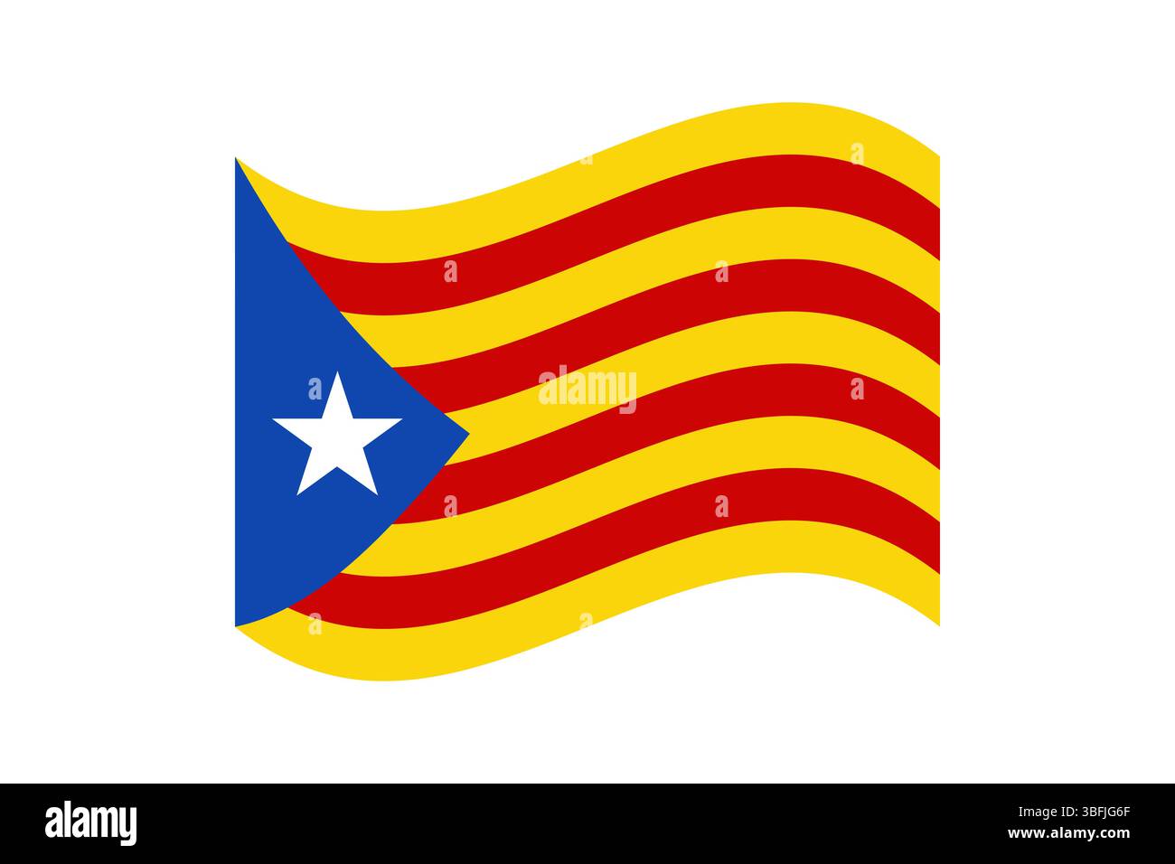 Catalonia flag. Flag of Catalonia. Catalonia wavy flag digital vector illustration Stock Vector ...