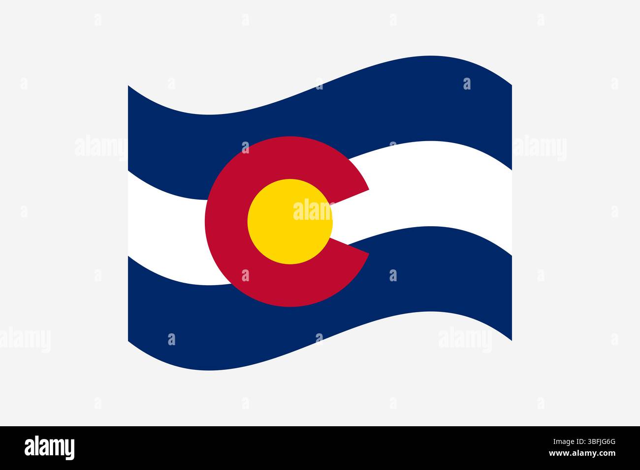 Flag of Colorado. Colorado wavy flag digital vector illustration ...