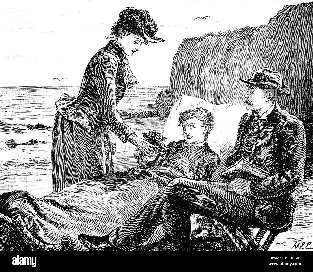 Victorian Child At Seaside Black And White Stock Photos Images Alamy